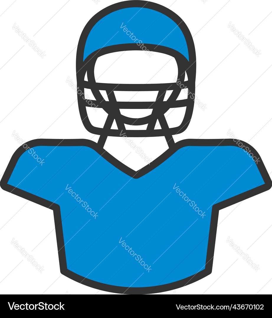 American football player icon Royalty Free Vector Image