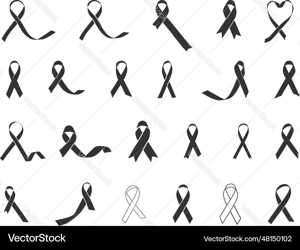 Cancer Awareness Ribbon Royalty Free Vector Image
