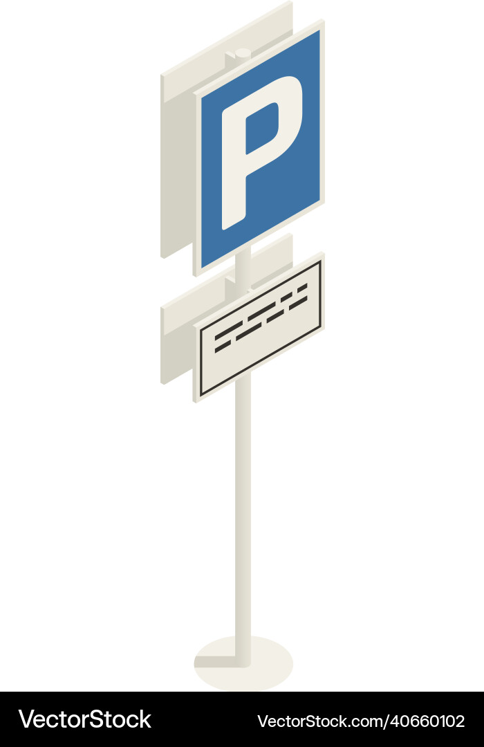 Auto Parkplatz Zeichen Zusammensetzung Lizenzfreies Vektorbild