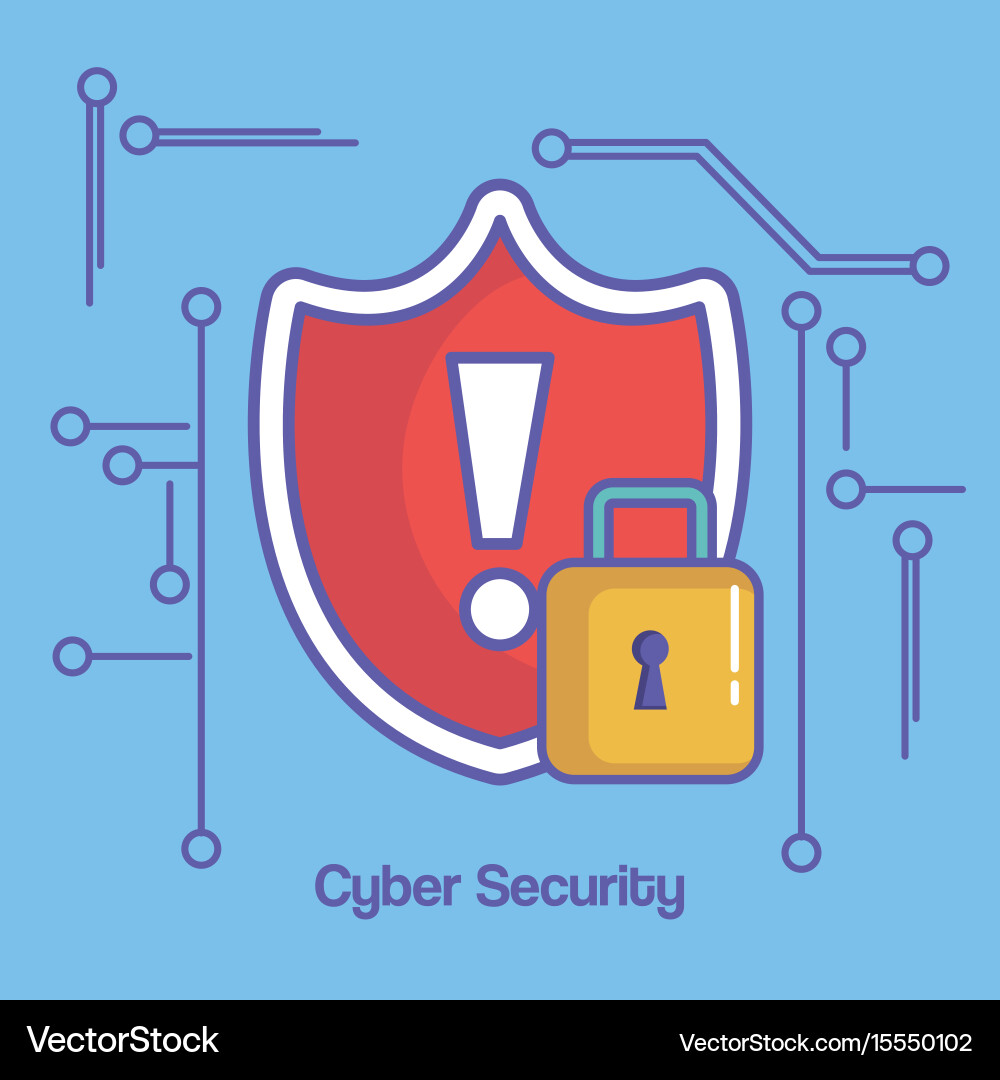 Cyber security design Royalty Free Vector Image