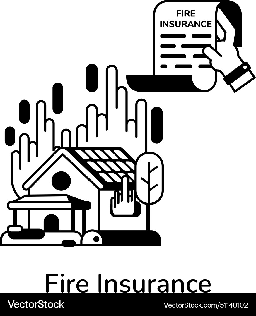 Fire insurance Royalty Free Vector Image - VectorStock