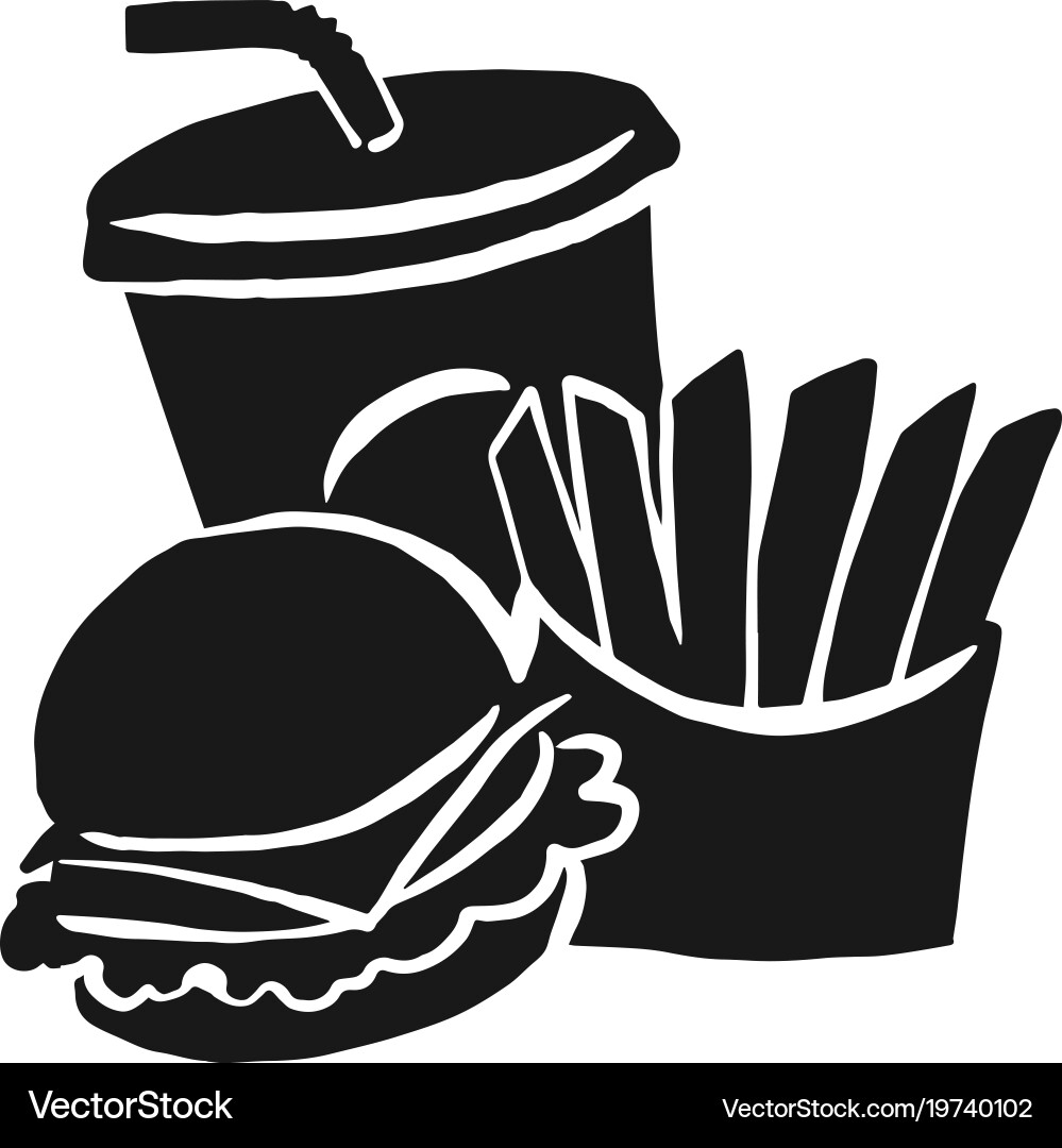 Graphic fast food Royalty Free Vector Image - VectorStock