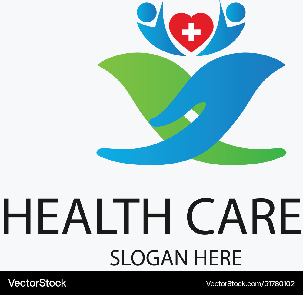Health care logo victor template Royalty Free Vector Image