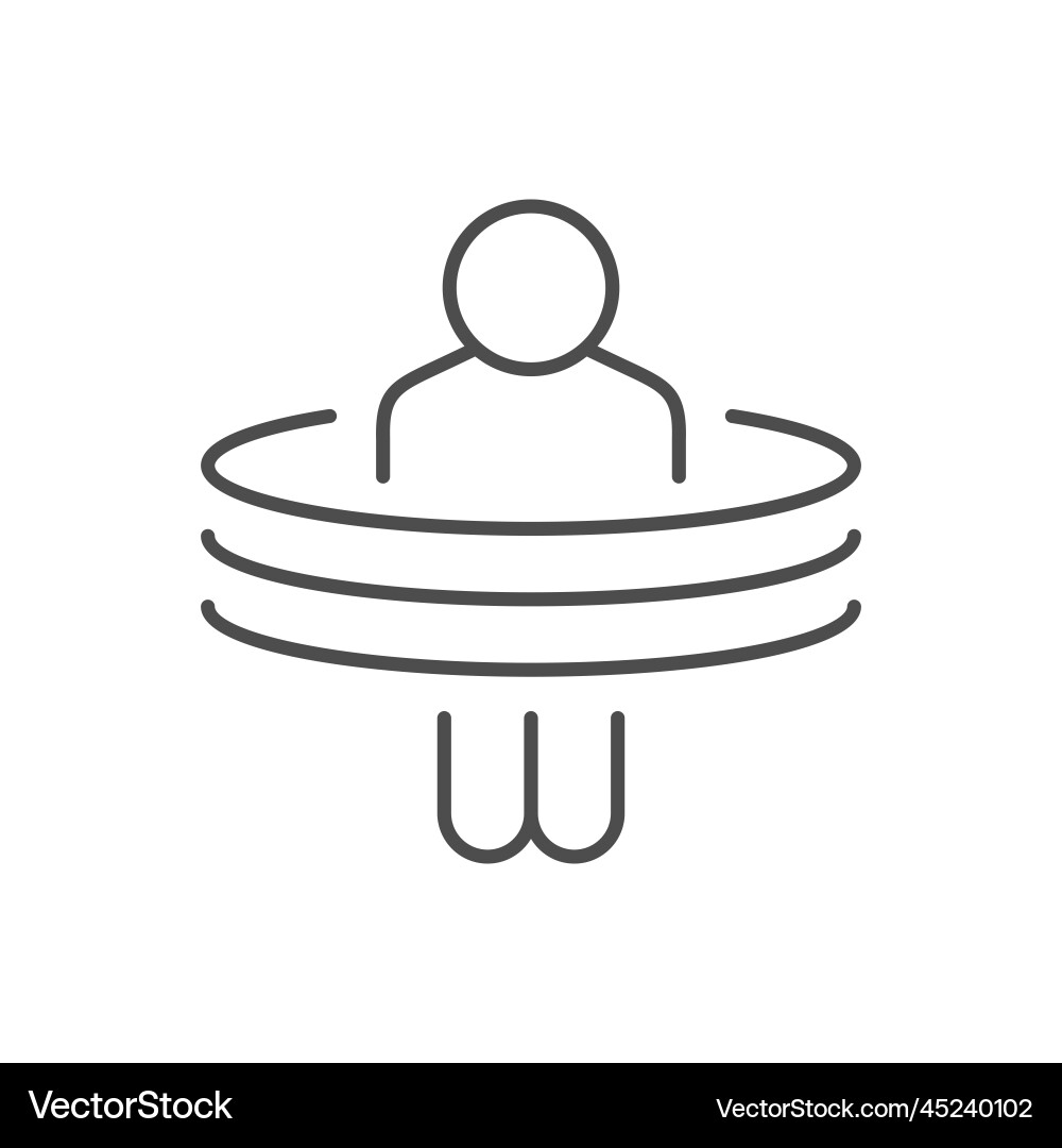 Mri scan line outline icon Royalty Free Vector Image