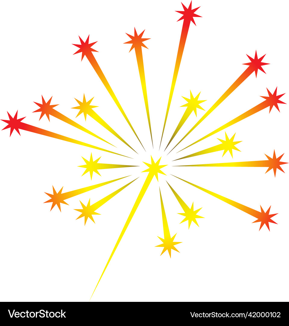 Party firework star sparkle shiny holiday Vector Image