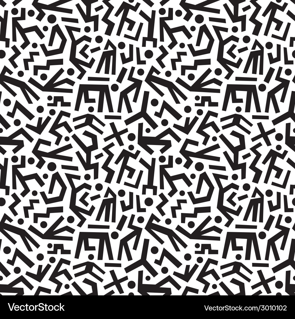 People - abstract seamless background Royalty Free Vector