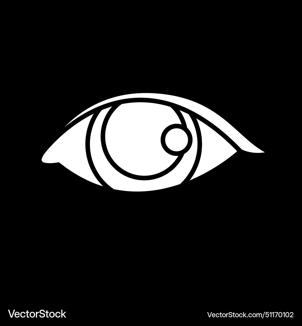 Simple eye vision Royalty Free Vector Image - VectorStock