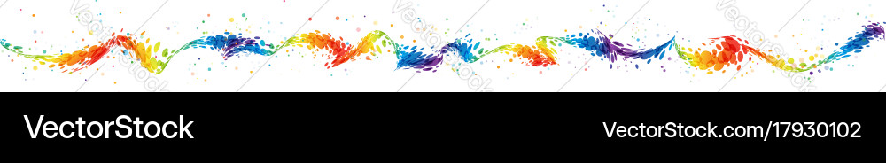 Splash seamless colorful wavy line Royalty Free Vector Image