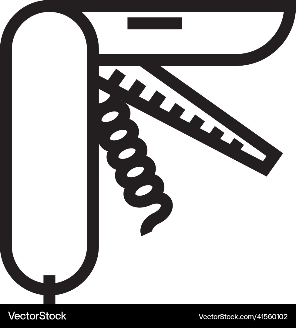 Swiss army knife multitool icon folding metal Vector Image