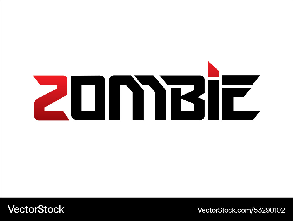 Zombie typography design Royalty Free Vector Image