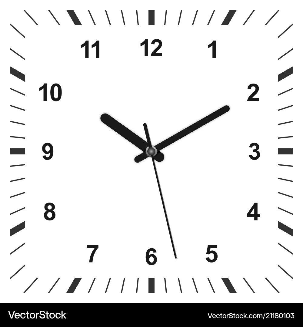 3d realistic clock Royalty Free Vector Image - VectorStock