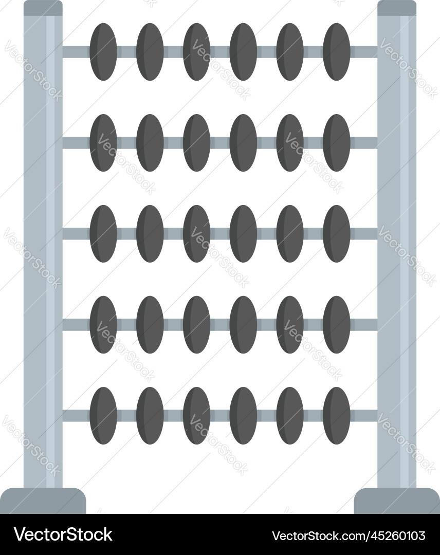 Abacus icon flat math calculator Royalty Free Vector Image