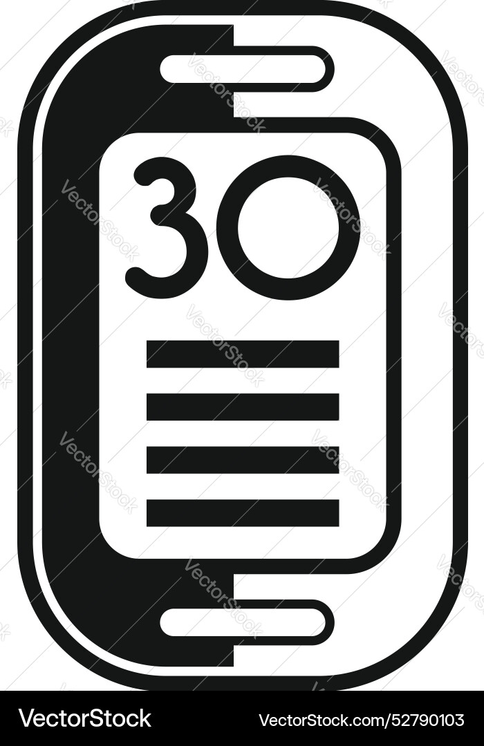 Blood glucose meter showing sugar level icon Vector Image