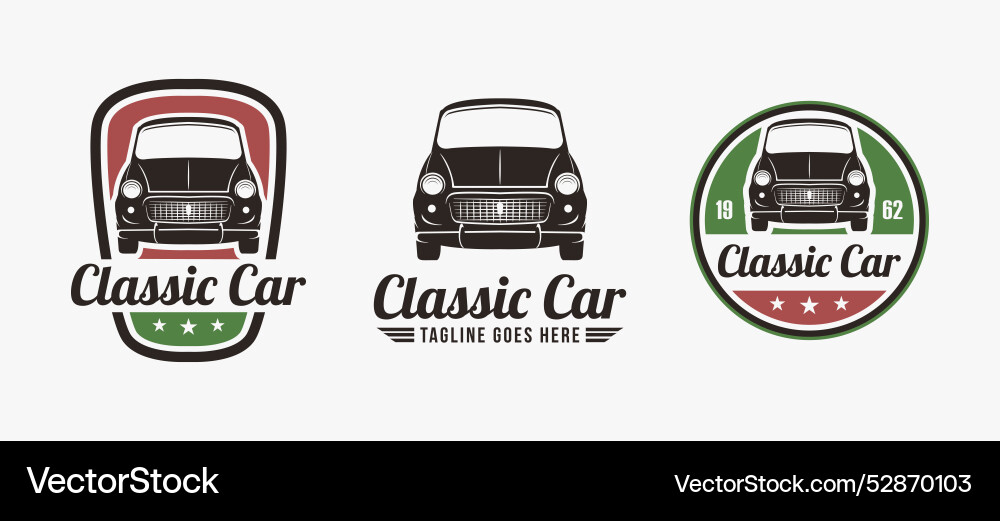 Classic Car Emblems & Logos Royalty Free Vector Image