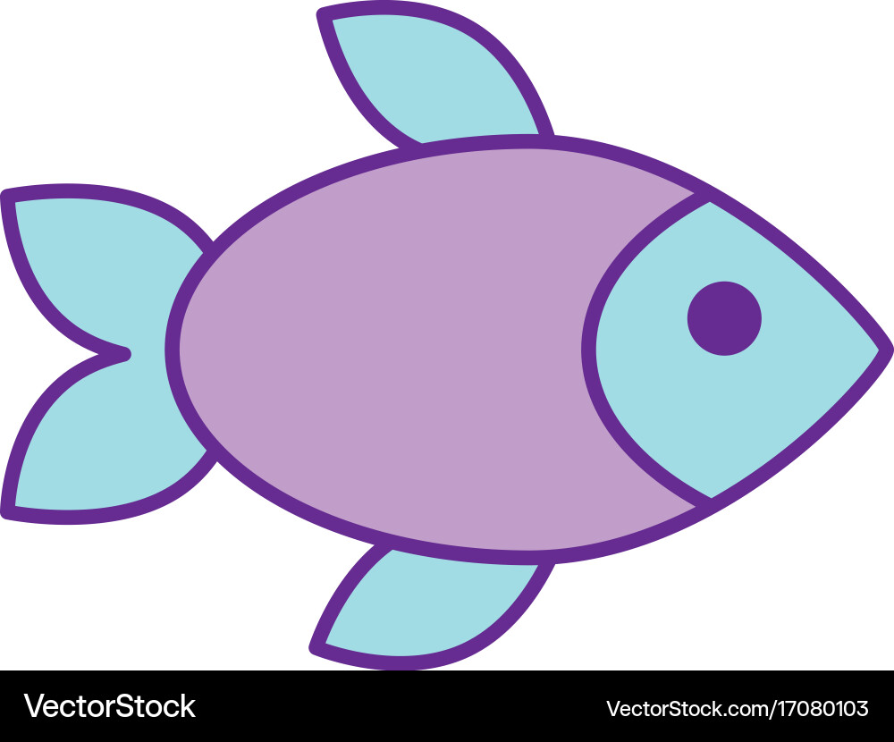 Delicious fish isolated icon Royalty Free Vector Image