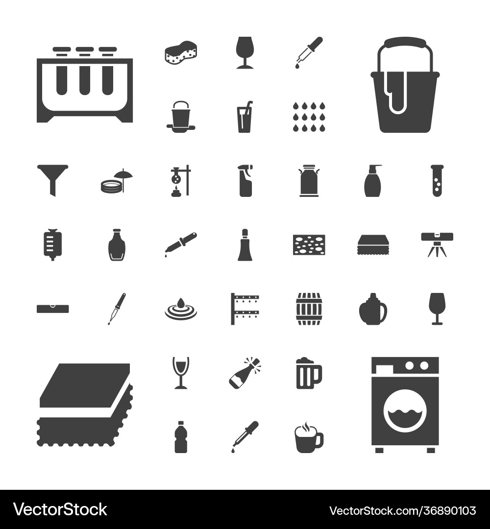 Liquid icons Royalty Free Vector Image - VectorStock