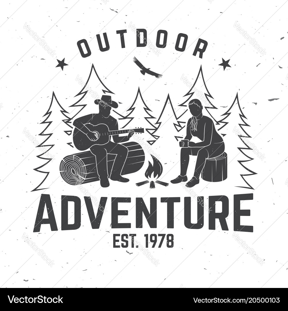 Outdoor adventure concept Royalty Free Vector Image