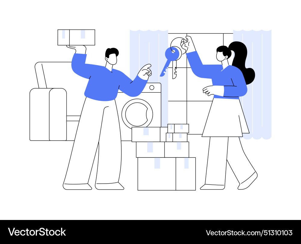 Property owner isolated cartoon Royalty Free Vector Image