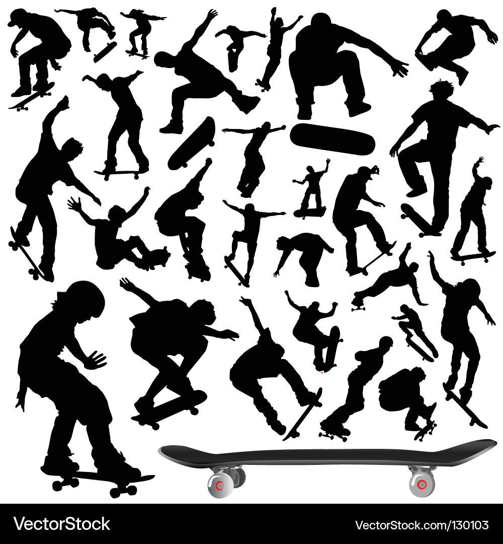 Skaters Royalty Free Vector Image - VectorStock