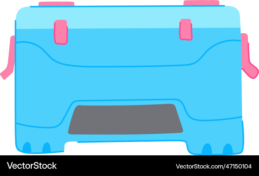 Blue cooler box cartoon Royalty Free Vector Image