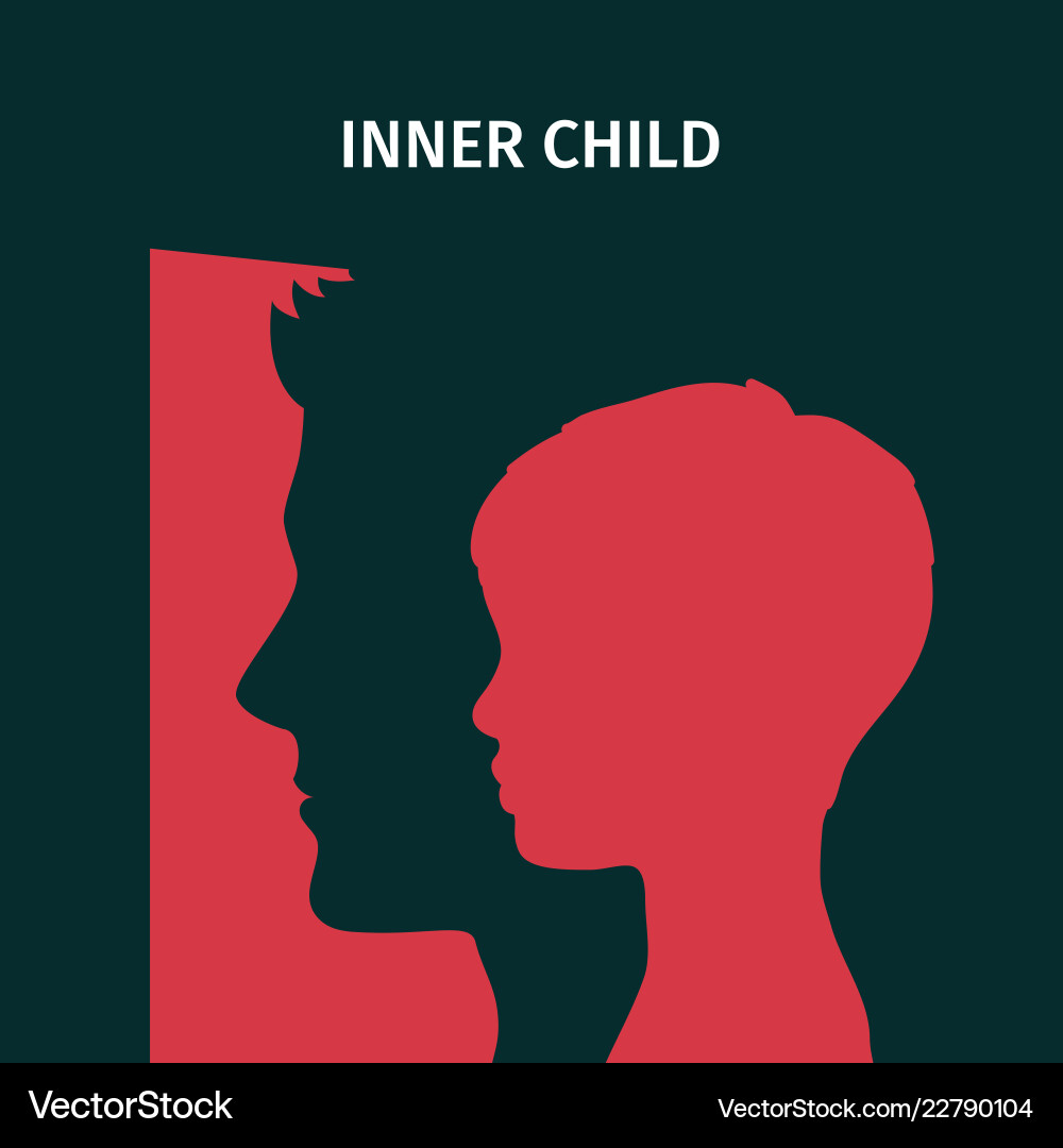 Concept of inner child Royalty Free Vector Image