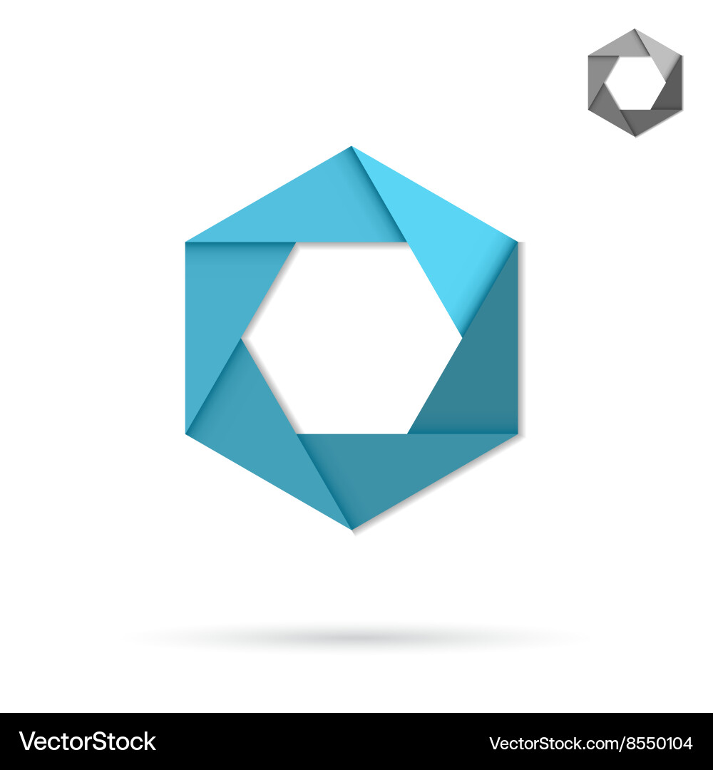 Hexagonal figure sign Royalty Free Vector Image