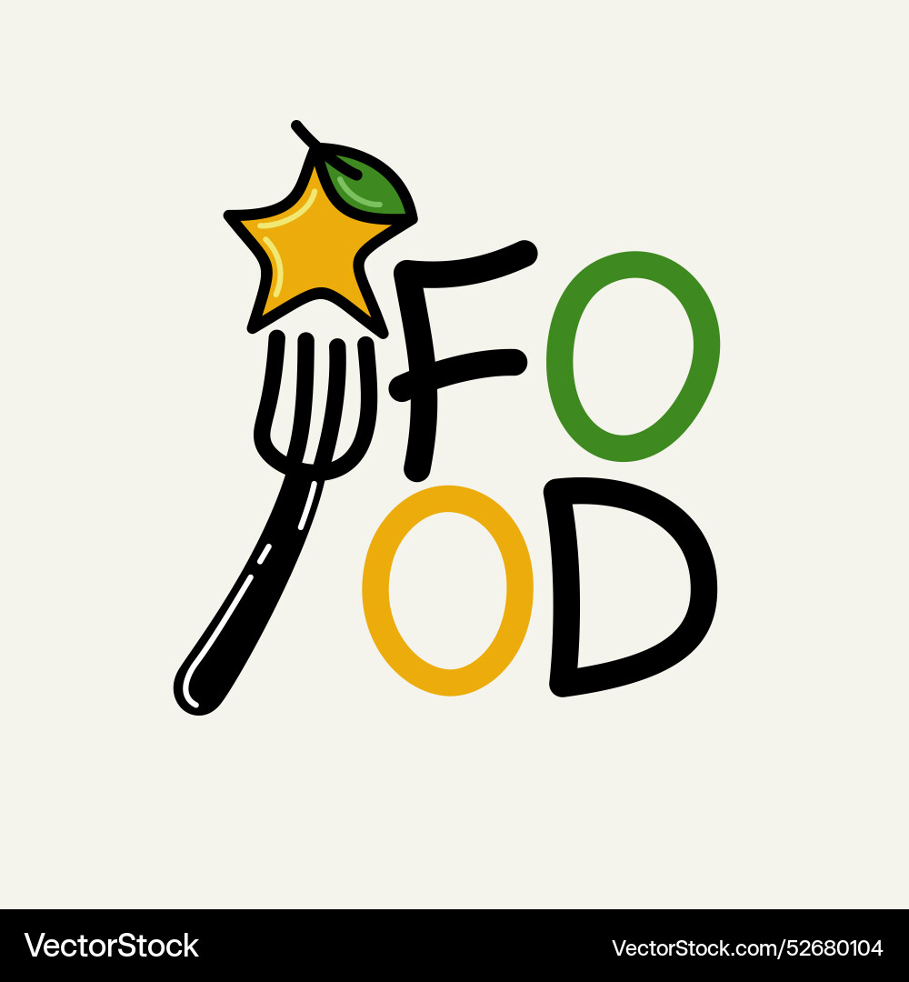 Modern minimalistic for food Royalty Free Vector Image