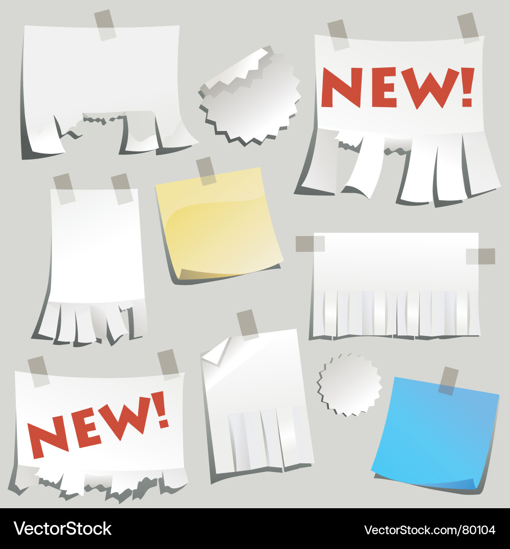 Note pages Royalty Free Vector Image - VectorStock