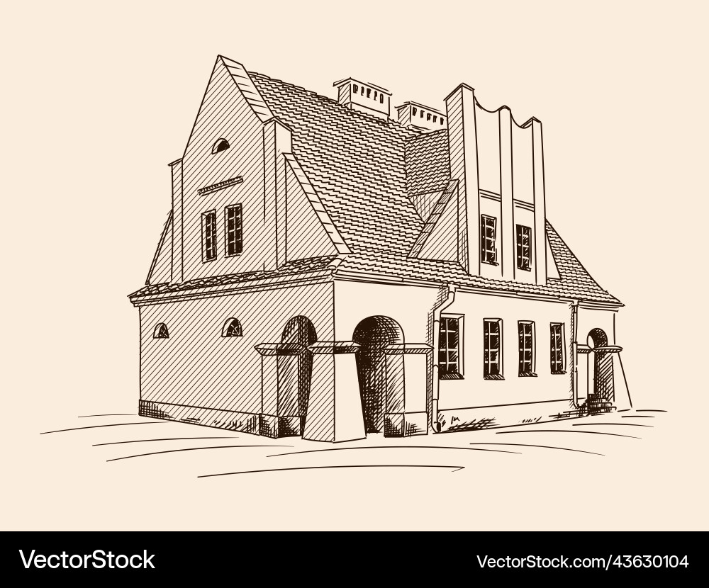Old house Royalty Free Vector Image - VectorStock