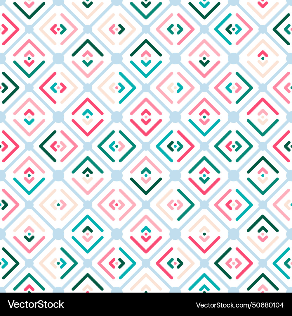 Seamless colored geometric pattern background Vector Image