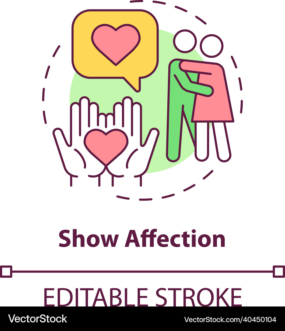 Show affection concept icon Royalty Free Vector Image