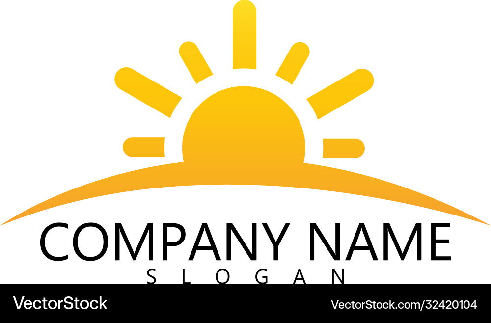 Sun logo Royalty Free Vector Image - VectorStock