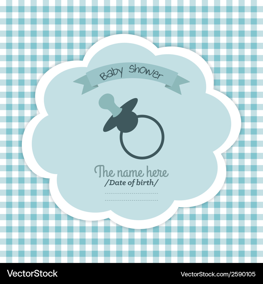 Abstract baby shower label on a special background