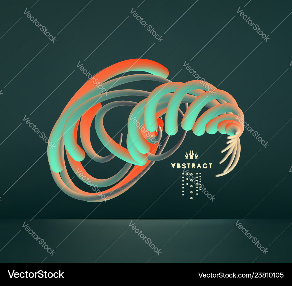 Art dynamic effect cover design template Vector Image