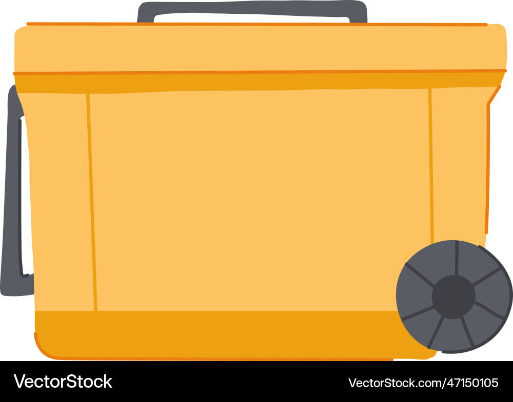 Camping cooler box cartoon Royalty Free Vector Image