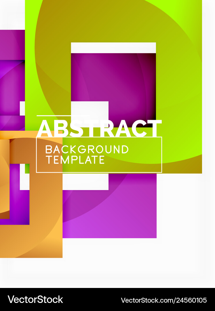 Color square composition with text geometric Vector Image