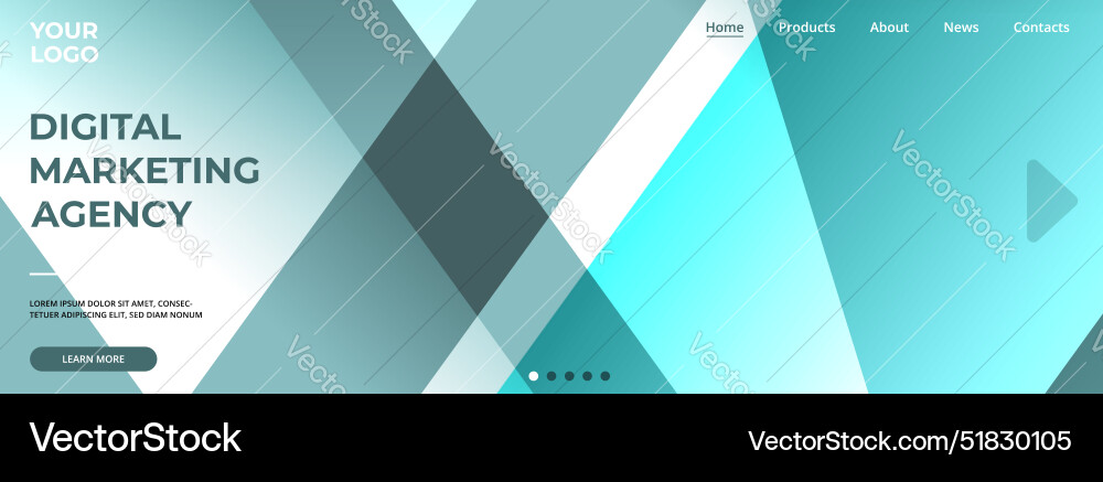 Digital marketing modern abstract wide banner Vector Image