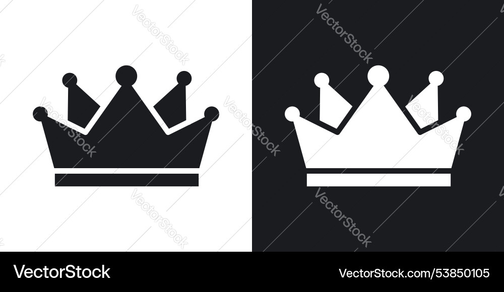 Krone Icon Set Lizenzfreies Vektorbild - VectorStock