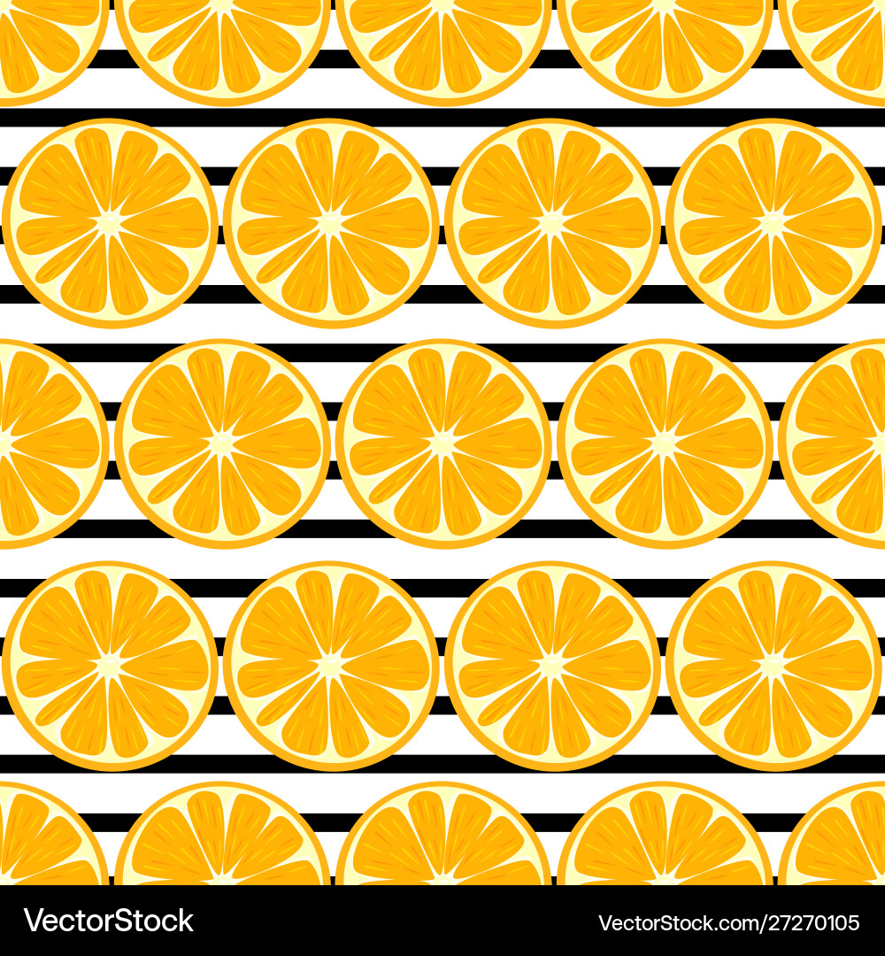 Orange fruit seamless pattern background Vector Image