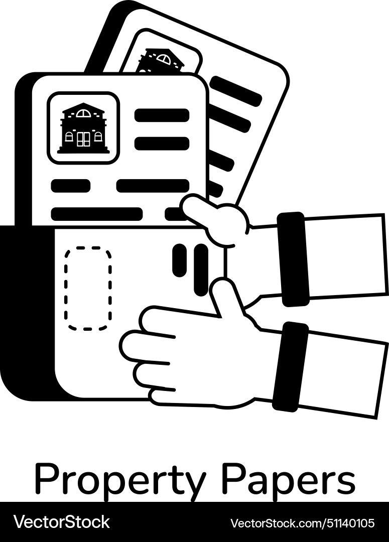 Property papers Royalty Free Vector Image - VectorStock