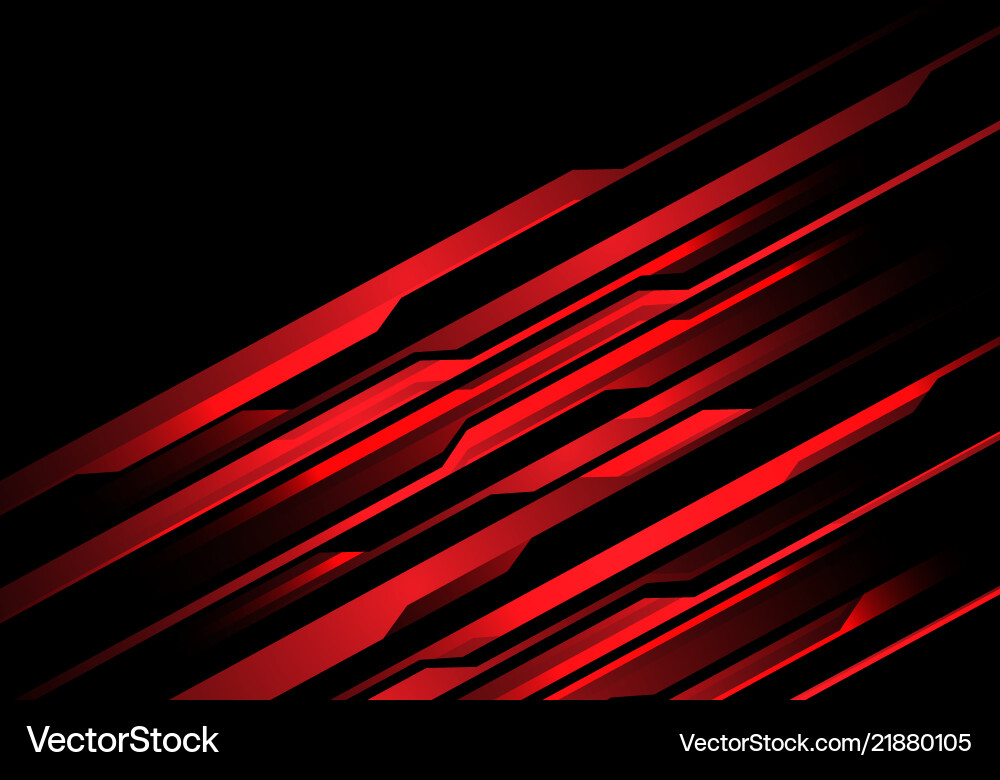 Red light line futuristic on black design Vector Image