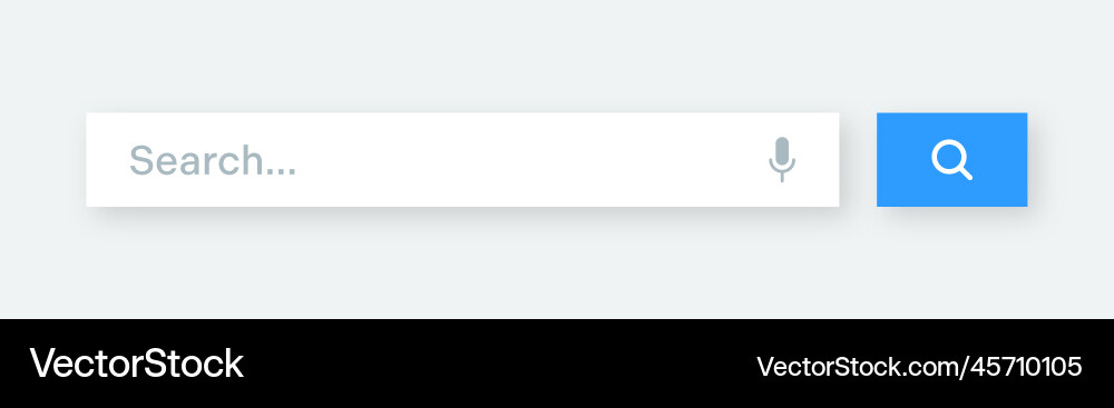 Search bar template internet browser engine Vector Image