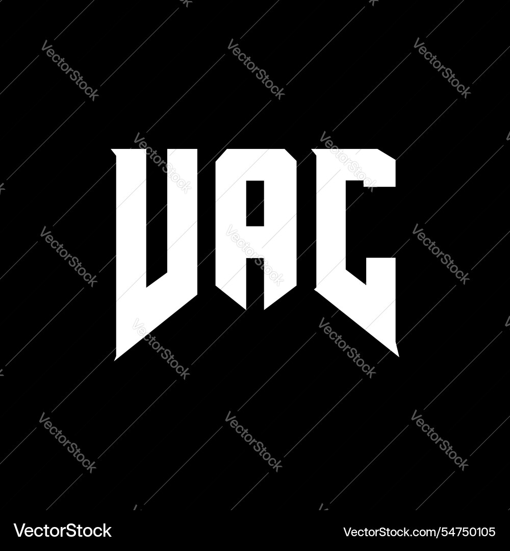 Vac letter logo design for technology company Vector Image