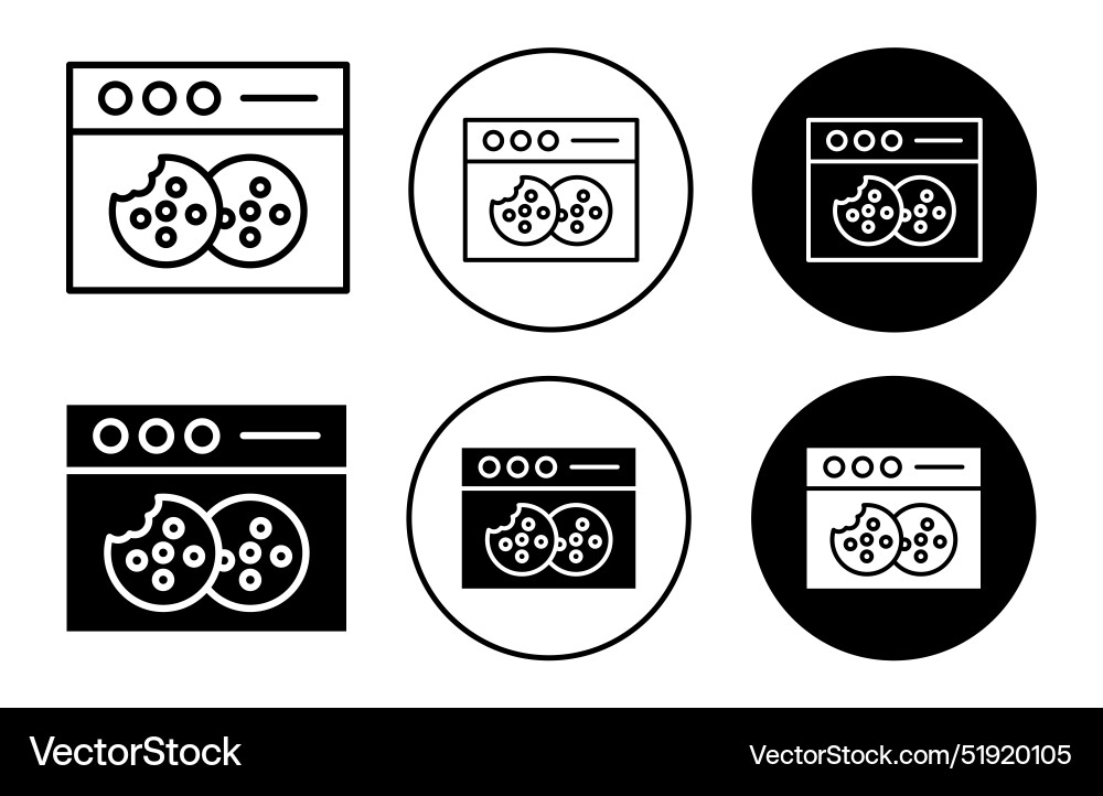 Web cookies icon Royalty Free Vector Image - VectorStock