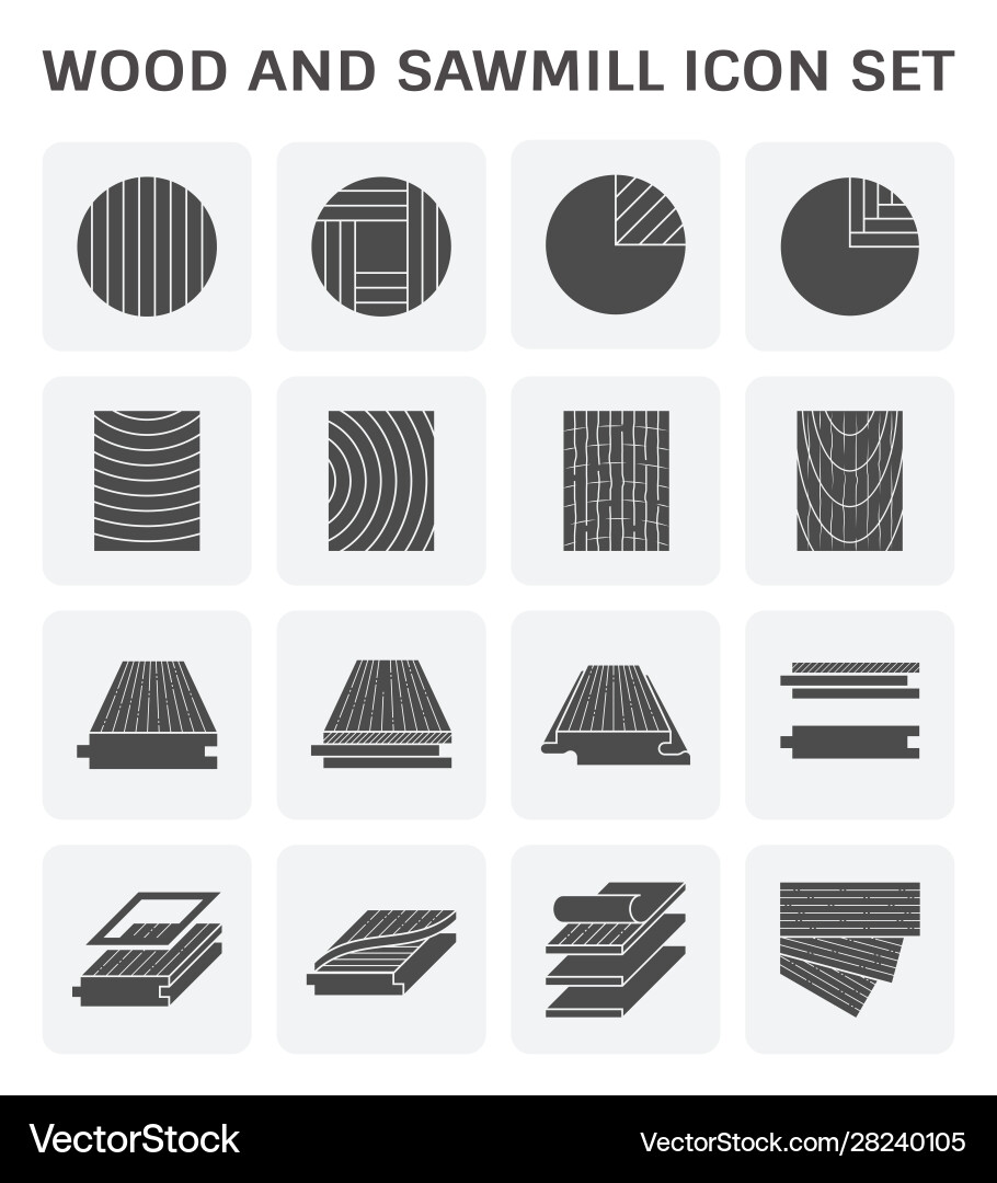 Wood sawmill icon Royalty Free Vector Image - VectorStock