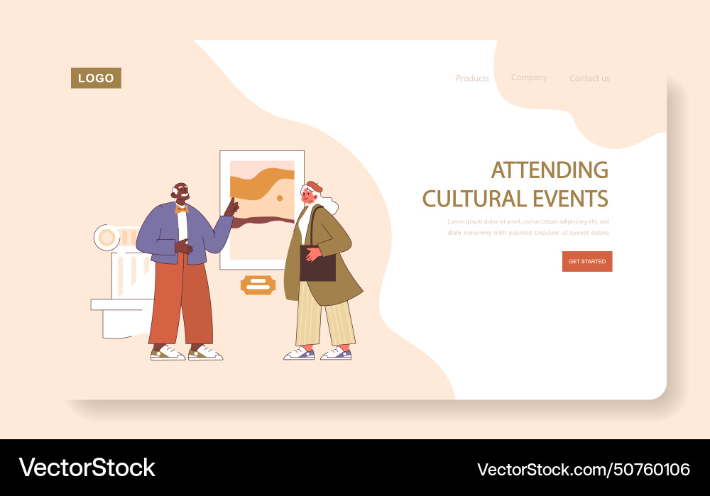 Attending cultural events concept Royalty Free Vector Image