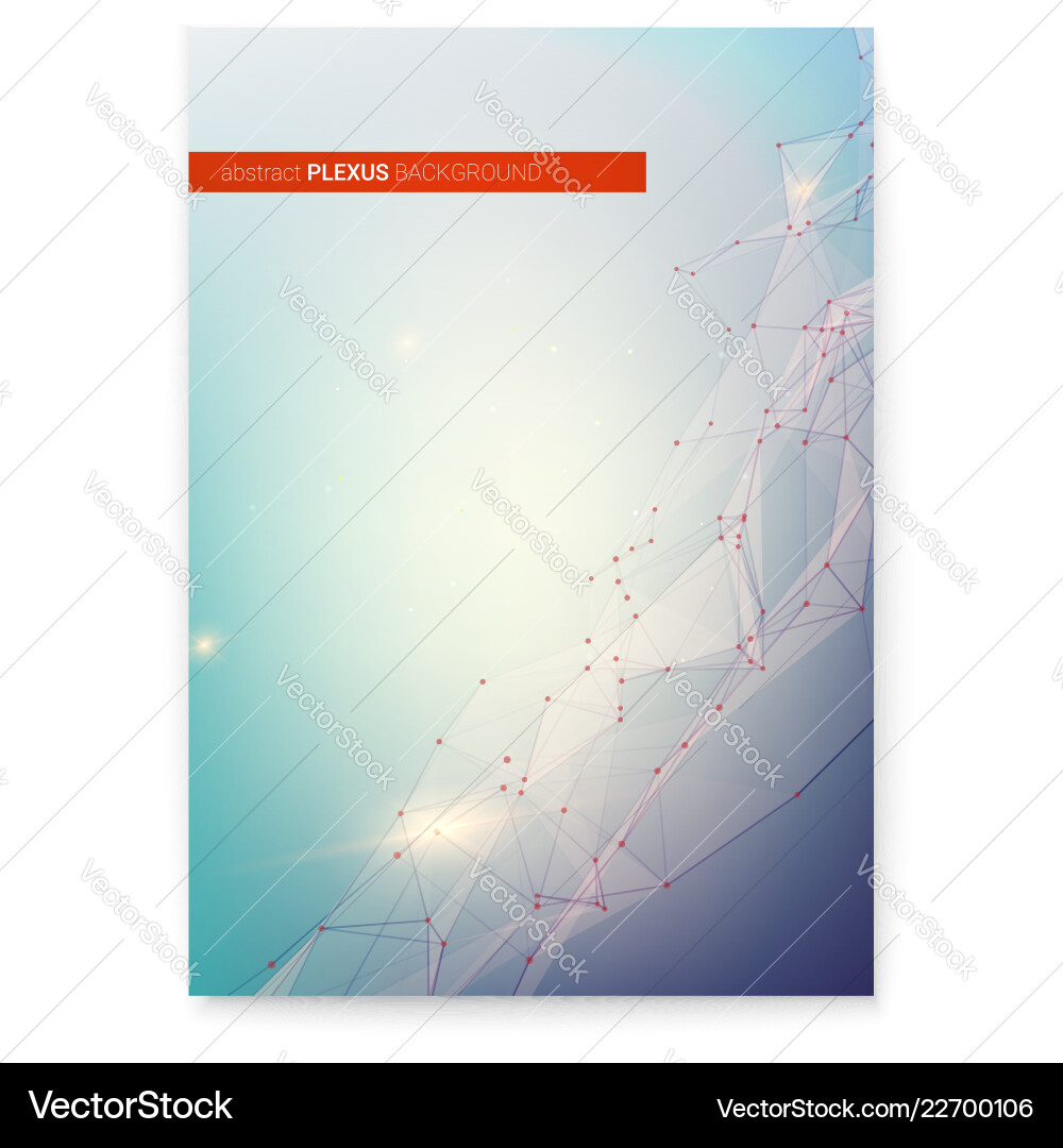Cover design plexus abstract digital background Vector Image