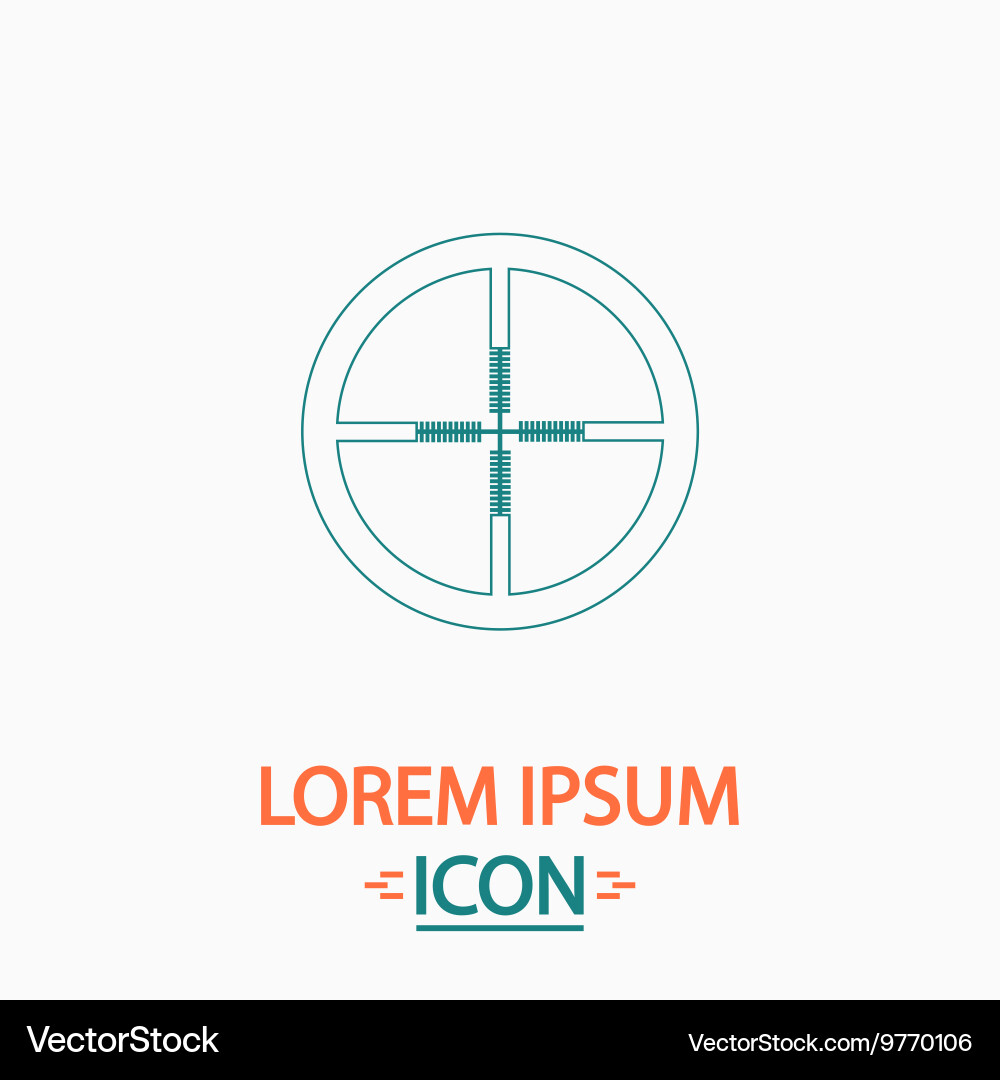 Crosshair computer symbol Royalty Free Vector Image