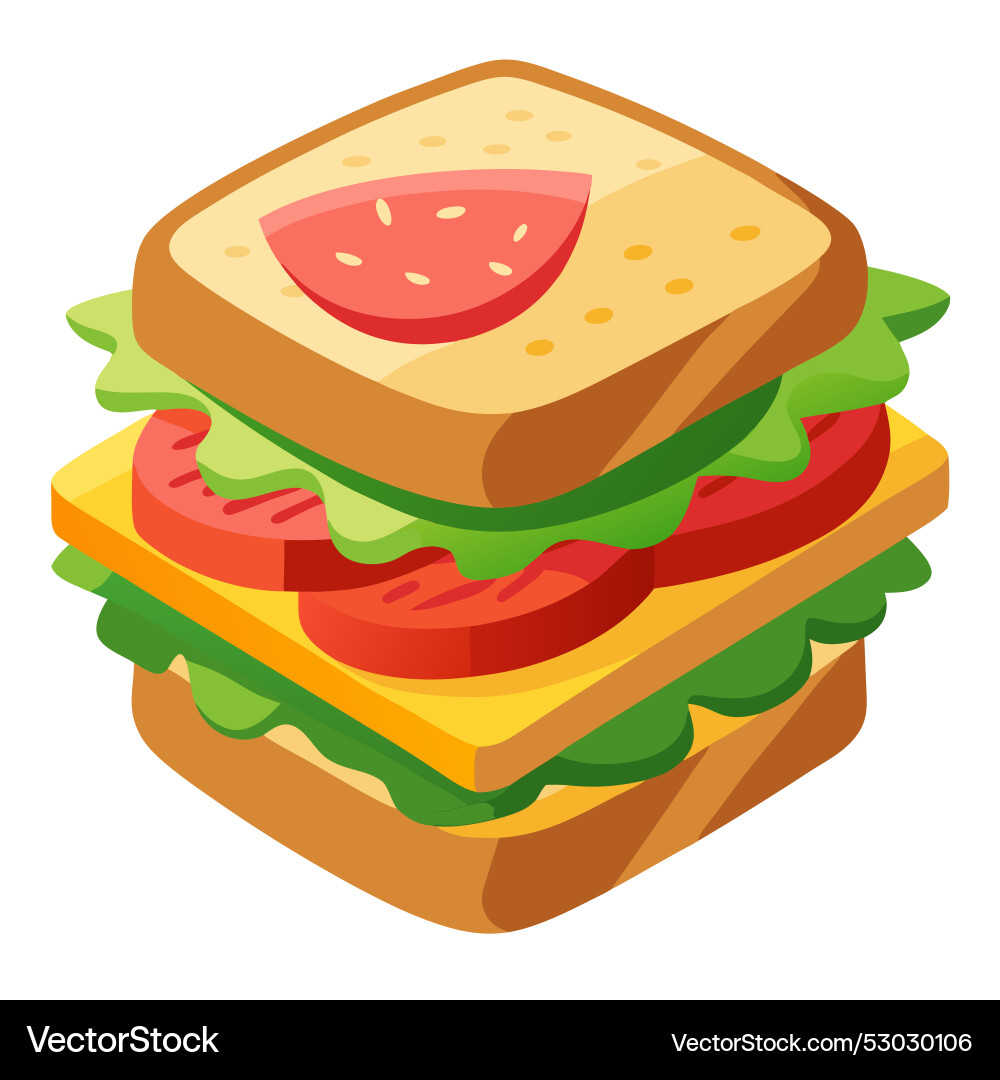 Delicious blt sandwich Royalty Free Vector Image