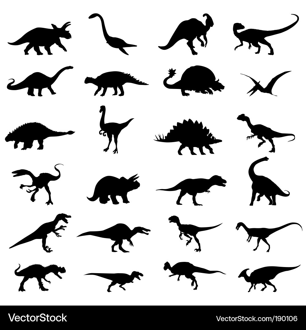 Dinosaurs set Royalty Free Vector Image - VectorStock